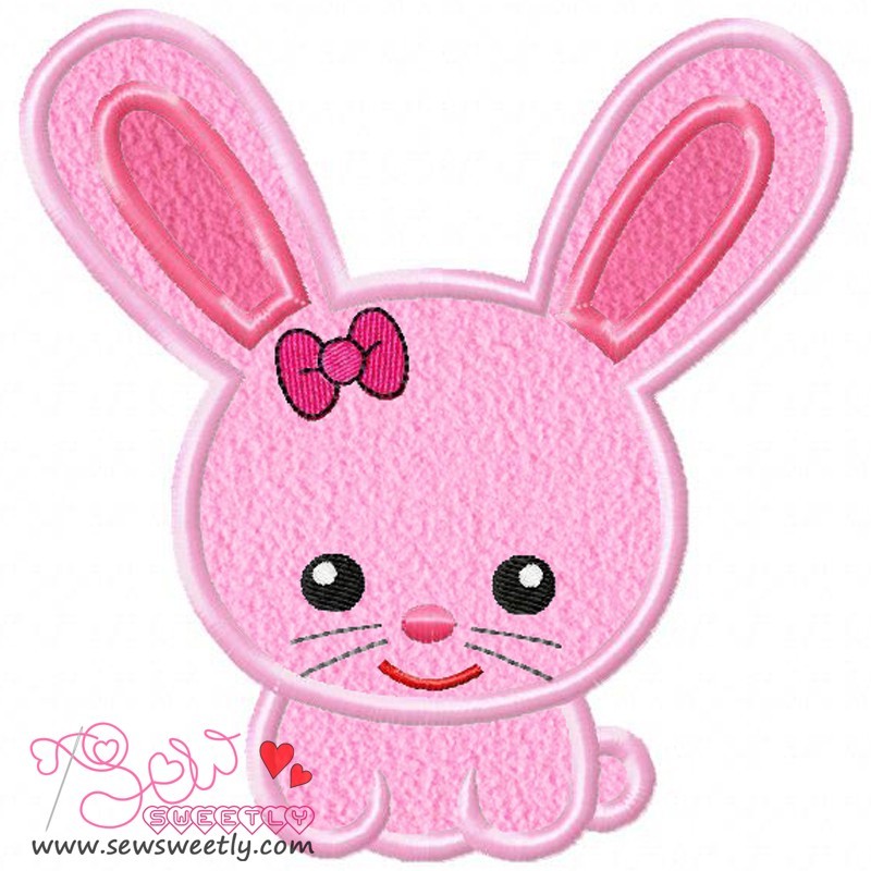 Miss Bunny Machine Applique Design