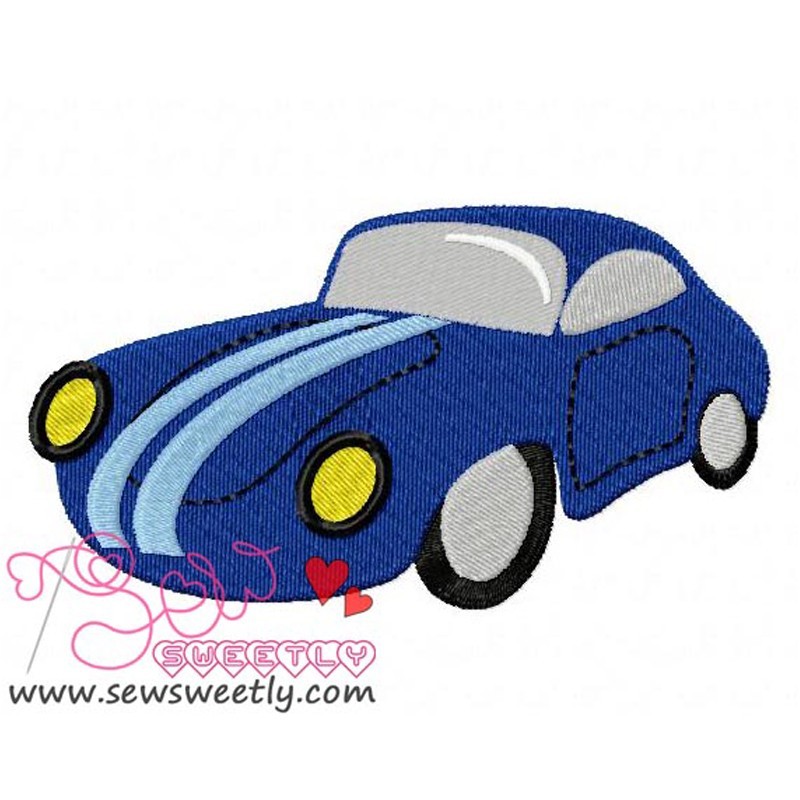 Classic Car Embroidery Design Pattern