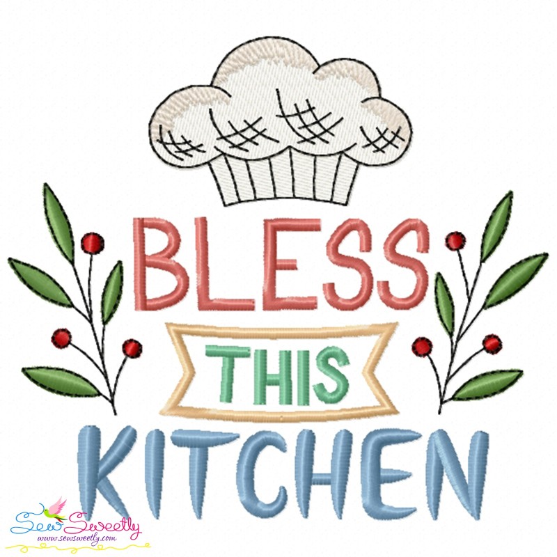 Kitchen Lettering Embroidery Design Bundle