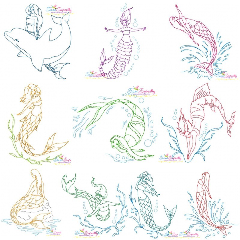 Mermaid Embroidery Pattern