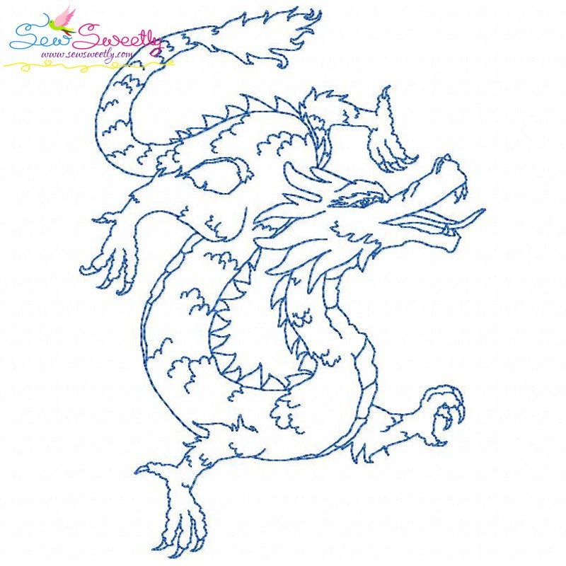 Vintage Stitch Chinese Dragons Embroidery Design Pattern Bundle