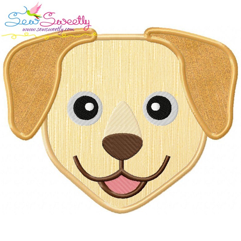 Labrador Dog Head Applique Design Pattern