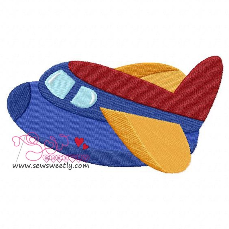 Airplane-3 Embroidery Design Pattern